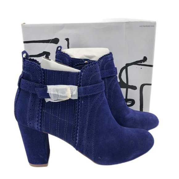 Dolce Vita | Shoes | Dolce Vita Blue Suede Ankle Boots Booties Block ...